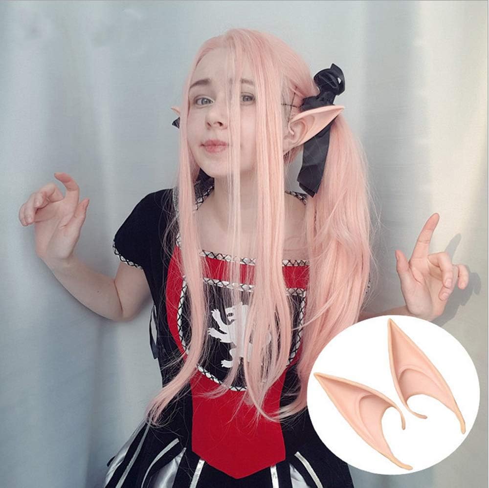 zheng xuan 2 Pairs Elves Ears Halloween Cosplay Party Demon Monster Goblin Cosplay Fairy Pointed ...