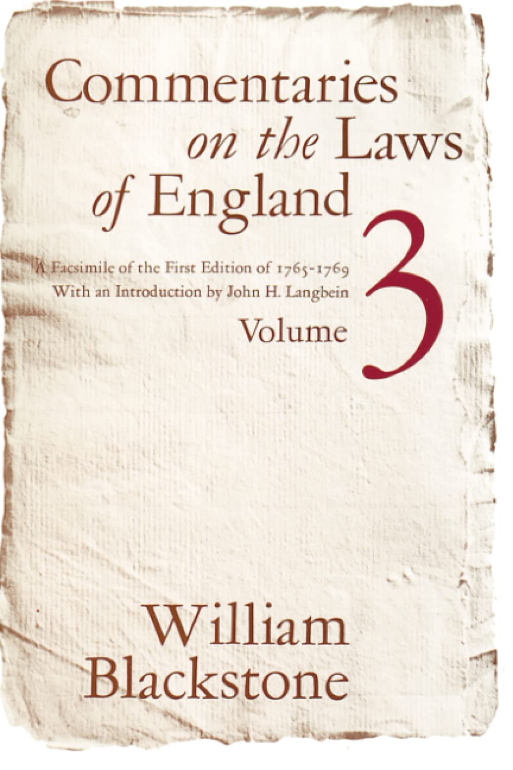 Amazon.com: Commentaries on Laws of England, Vol. 3: 9780226055435 ...