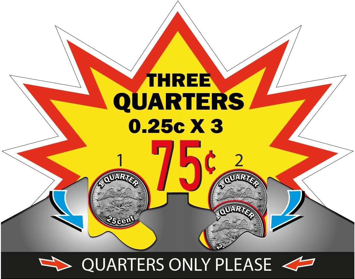 Amazon.com: 75 Cent Price Decal for Big Capsule Vending Machine ...