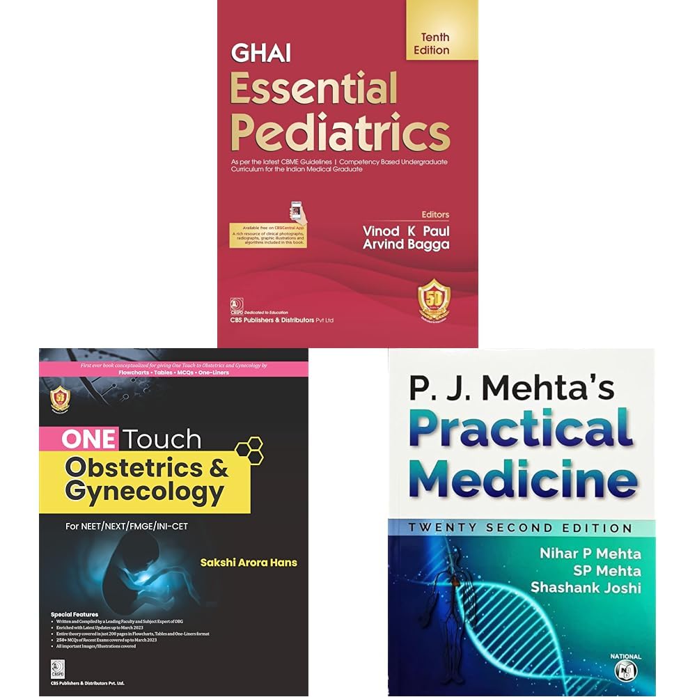 Buy GHAI Essential Pediatrics 10th Ed. & ONE Touch Obstetrics ...