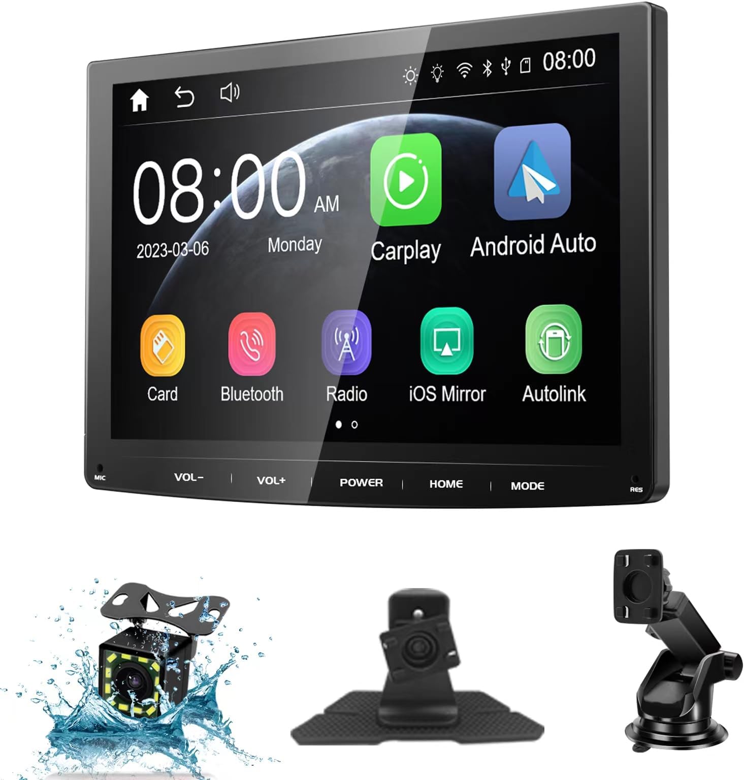 Amazon.com: 6.9 Inch Single Din Car Stereo,Wireless Apple Carplay ...