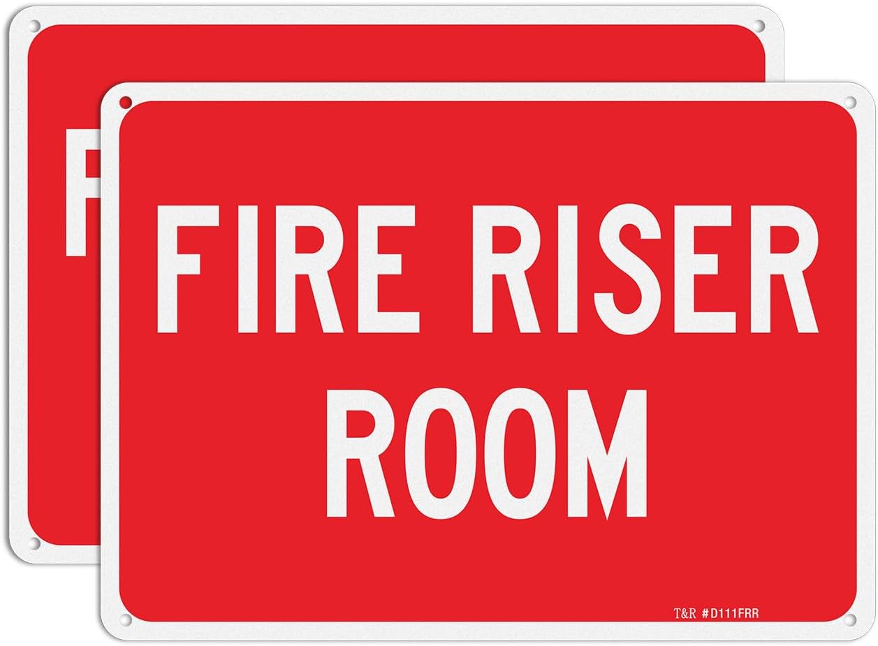 Amazon.com: FIRE SPRINKLER ROOM SIGN (Red, reflective, Aluminium 10x12 ...