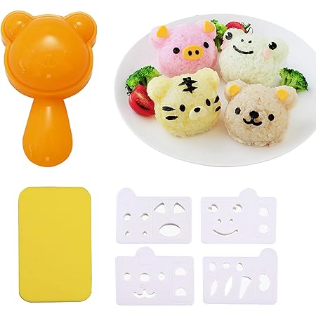 Amazon.com | Rice Ball Mold for Kids Cute Animal Sushi Mold Rice Shaper ...