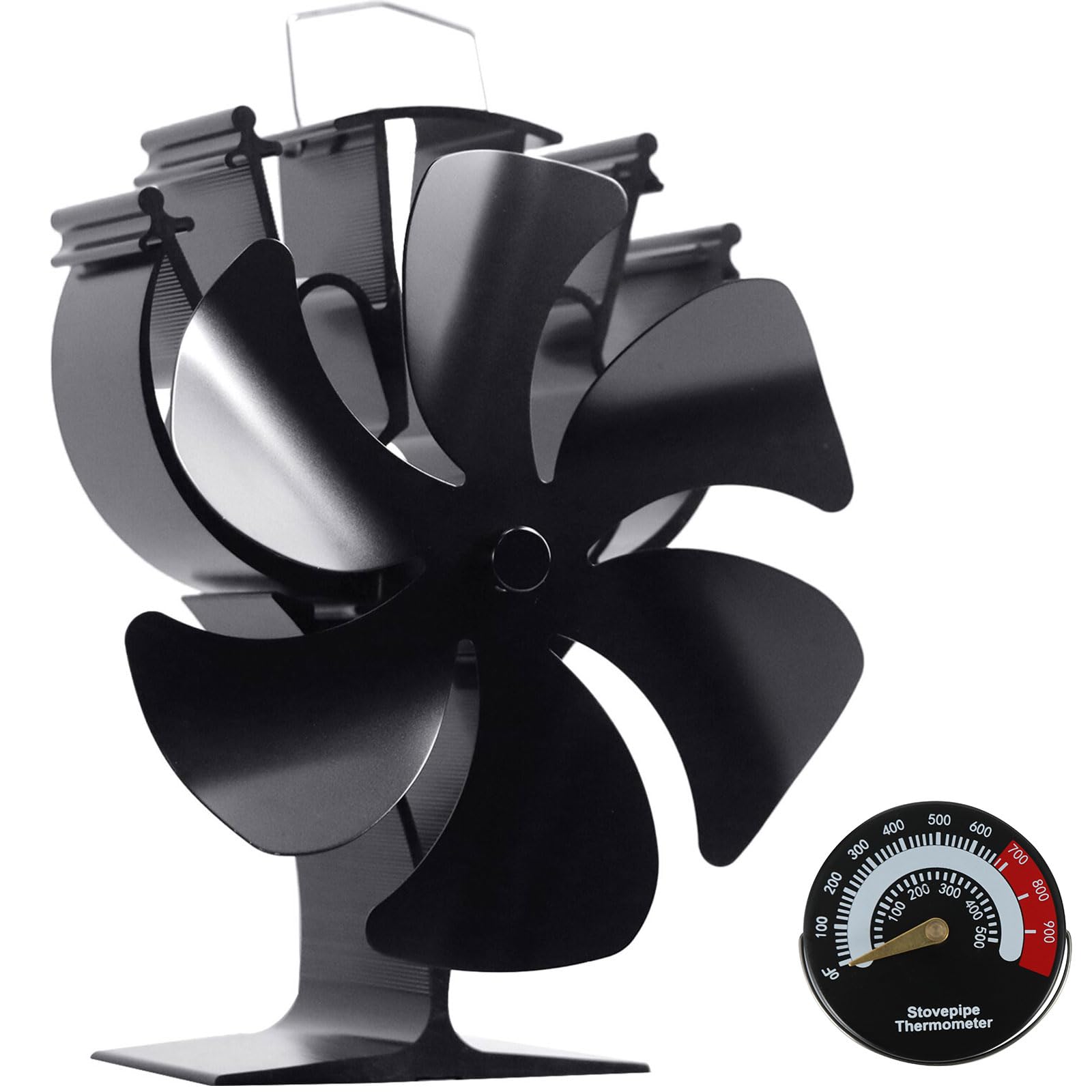 Heat Logs Stove Fan 6 Blade Wood Heat Powered - Non Electric Fireplace ...
