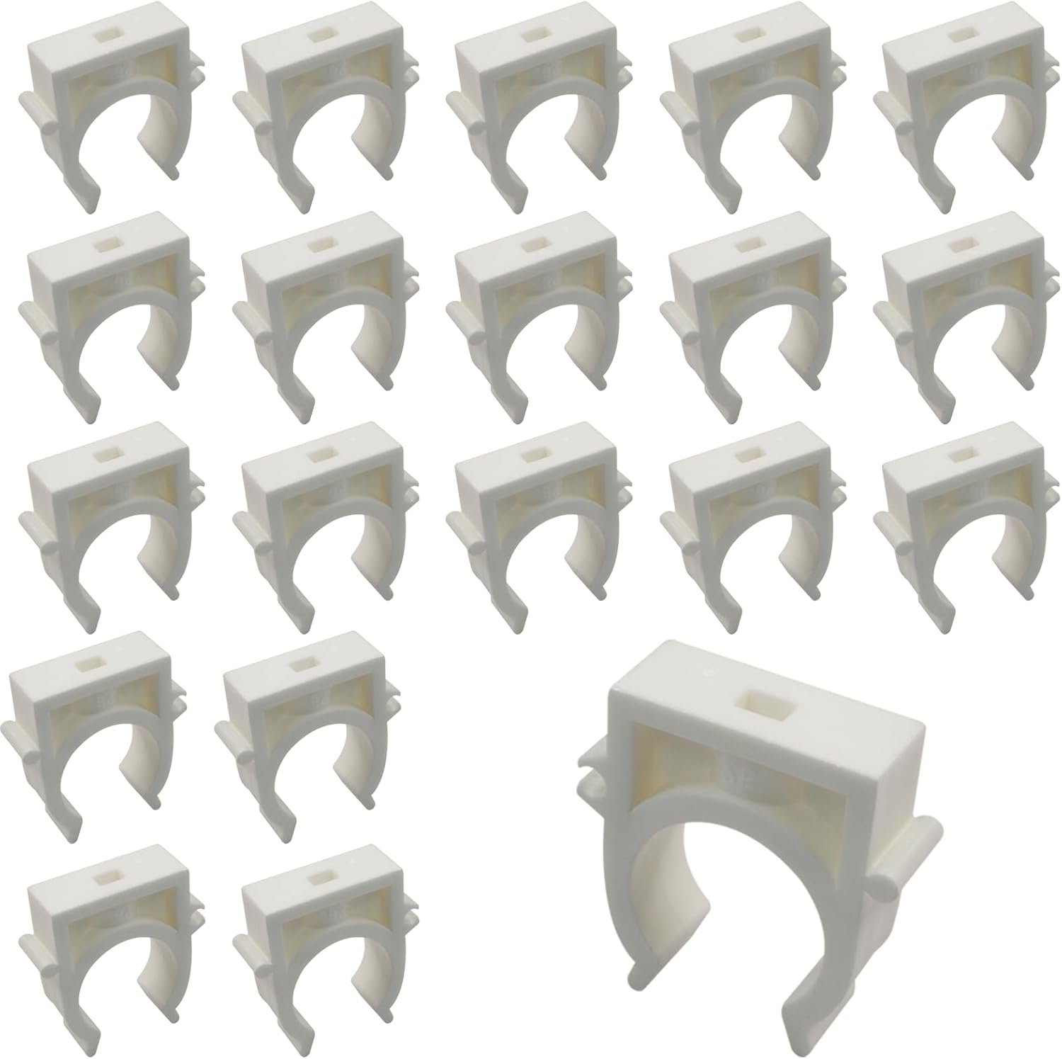 Hitefu White PVC Water Pipe Clamps - Reliable U-Shaped Buckles for 1 ...