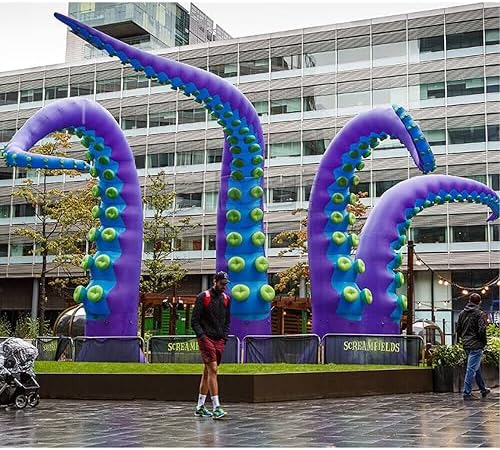 Amazon.com: 4 Packs 12FT Giant Halloween Inflatable Octopus Tentacle ...