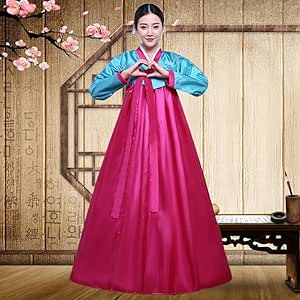Amazon.com: Yellcn Traditional Korean Clothing Hanbok Dress for Women ...