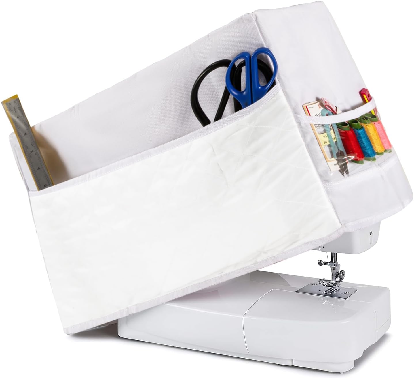 Amazon.com: Sewing Machine Dust Cover with Storage Pockets - Protective ...