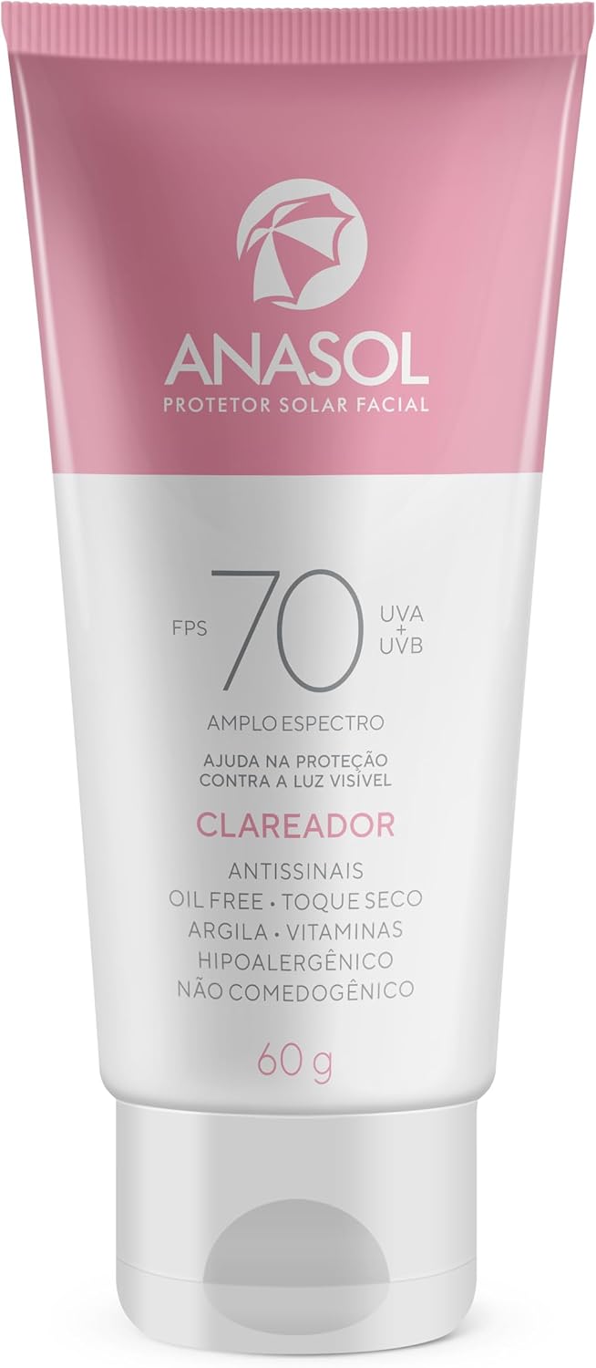 Protetor Solar Facial Clareador FPS 70 60g - Anasol | Amazon.com.br