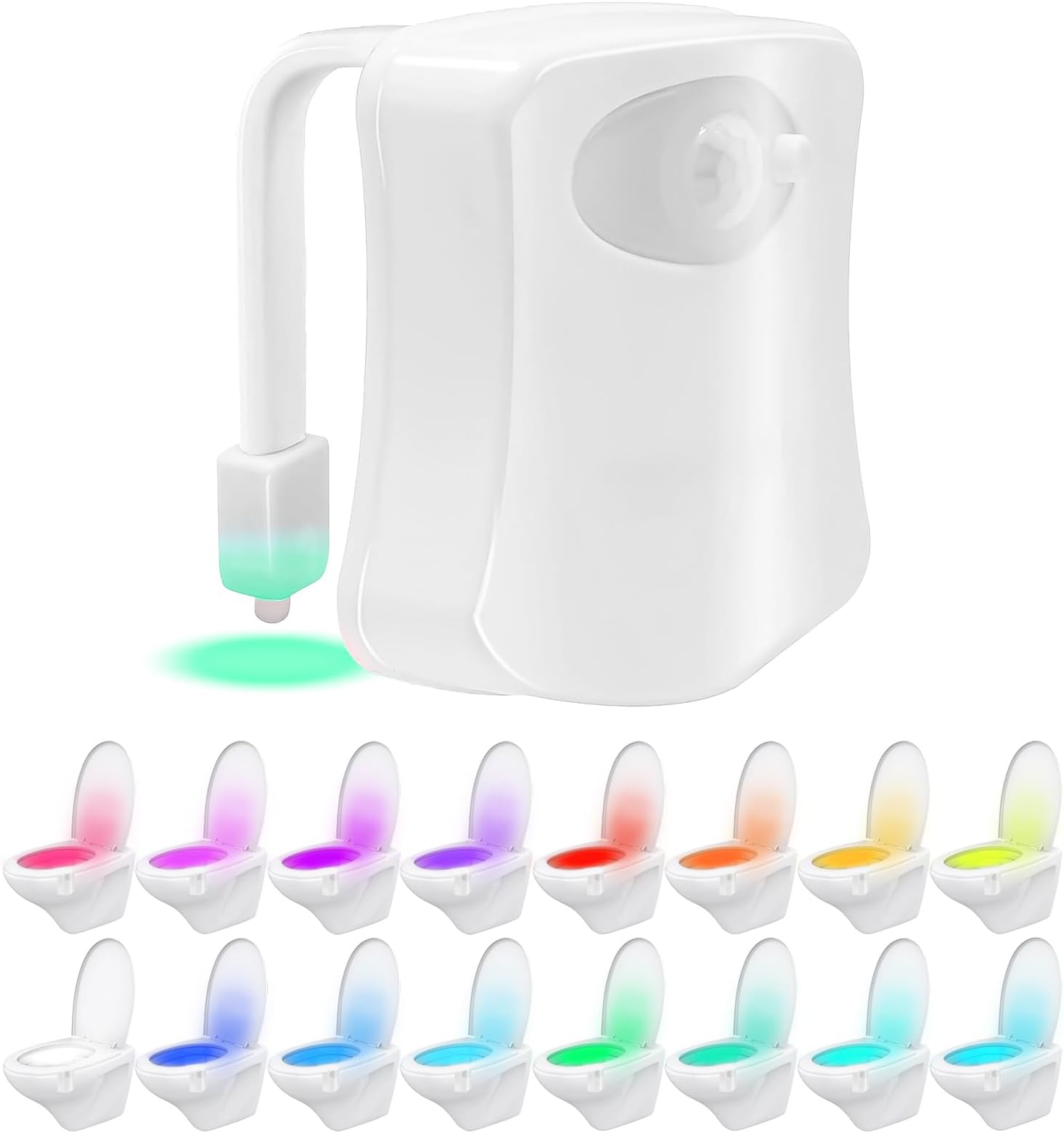 Toilet Light Inside Toilet 16 Colors Changing Waterproof Automatic ...