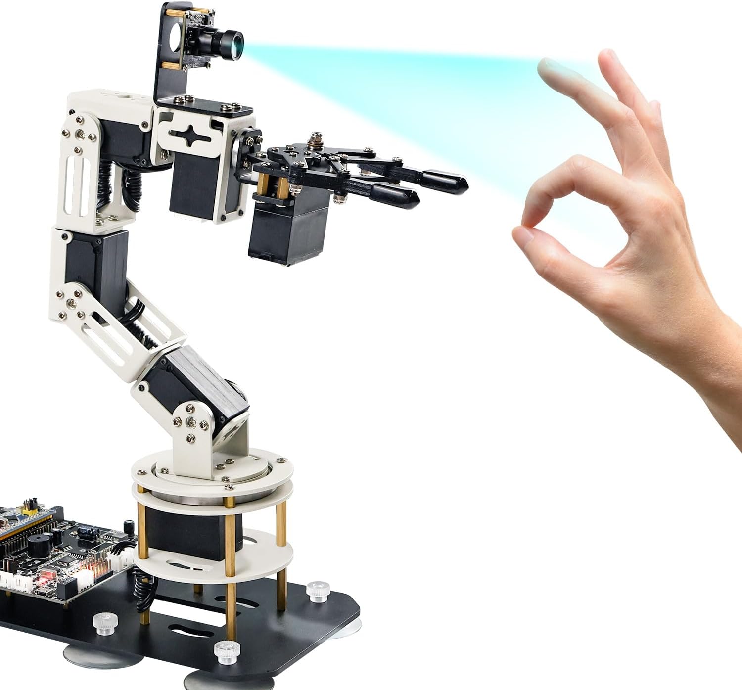 Amazon.com: Yahboom Robot Arm ROS Virtual Machine as Controller Programmable AI Visual ...