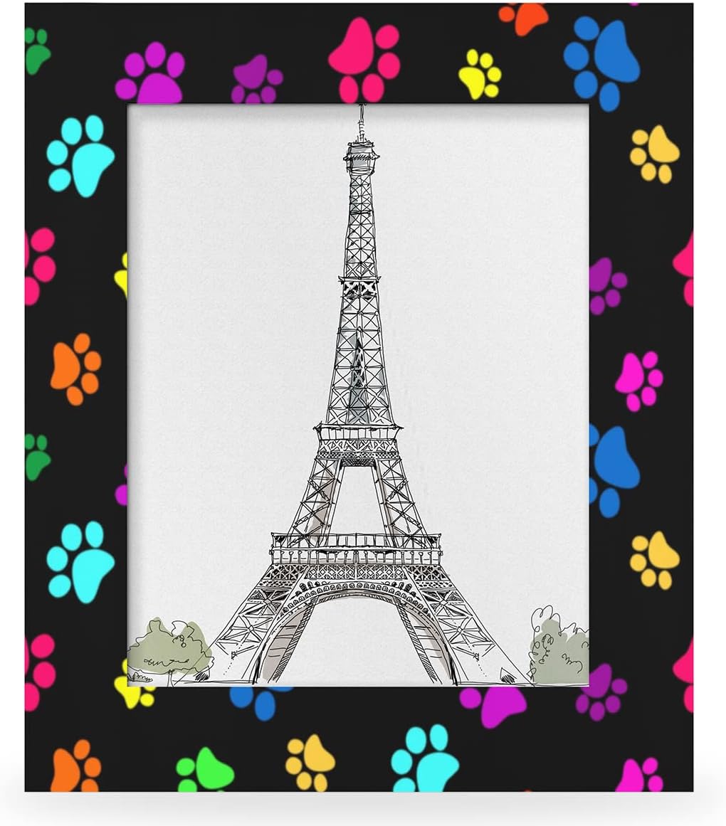 Amazon.com - Funky Qiu 11x14 Picture Frame Colorful Animal Paw Print ...