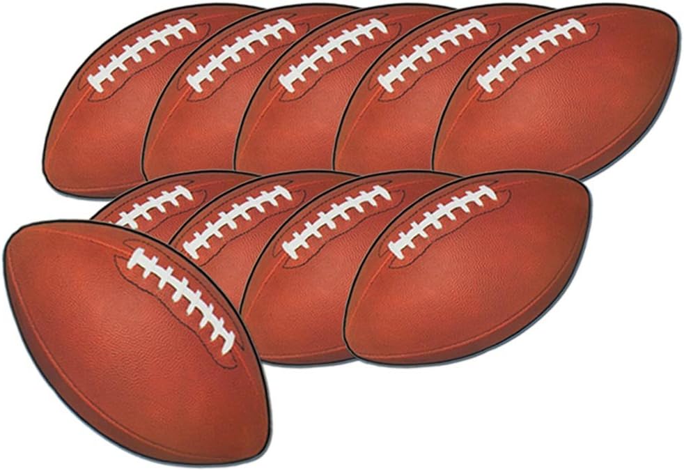 Amazon.com: Beistle Mini Football Cutout Decorations 4" Cutouts, Brown ...