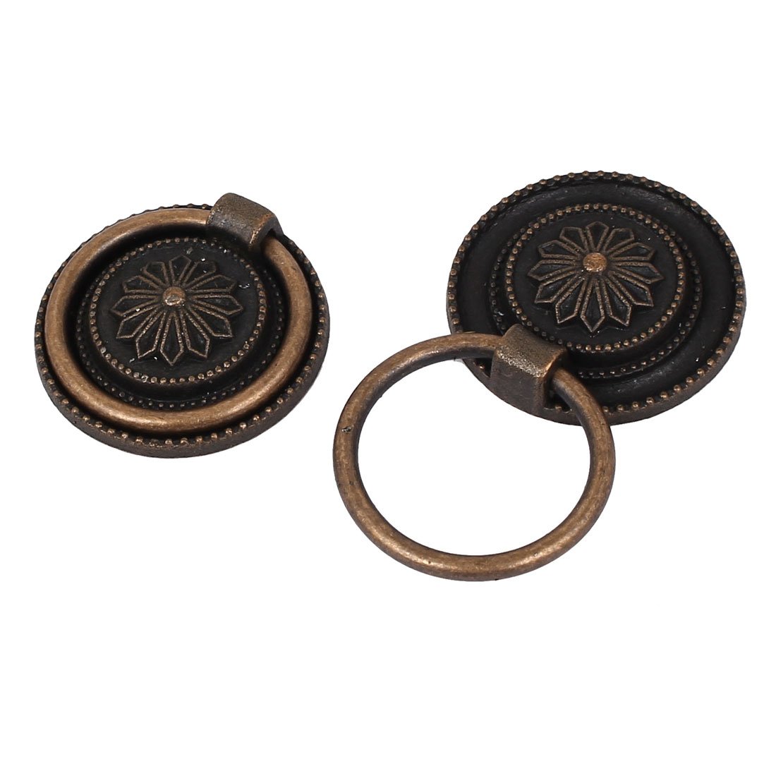 uxcell Cabinet Drawer Door Metal 3cm Diameter Round Ring Pull Handles ...