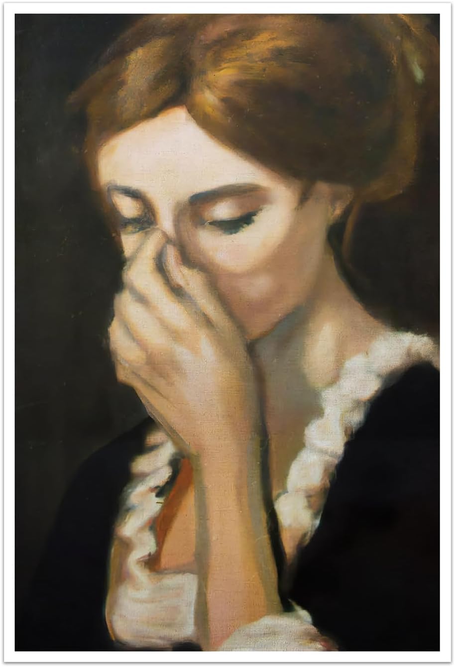 Amazon.com: JDNWKBBS Funny Bathroom Canvas Wall Art Humorous Classical ...