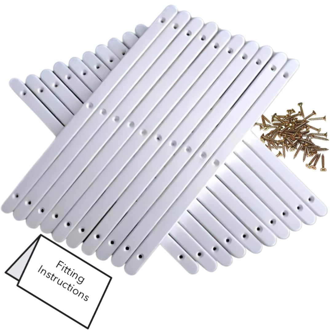 Prime Products UK - 20 (10 Pairs) of White Plastic Drawer Runners with ...