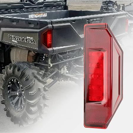 Amazon.com: MotoParAcc Smoked UTV Brake Tail Lights LED Taillights ...