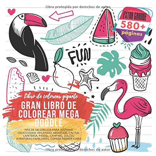 Buy Gran libro de colorear MEGA Doodle. Libro de colorear gigante. Más ...