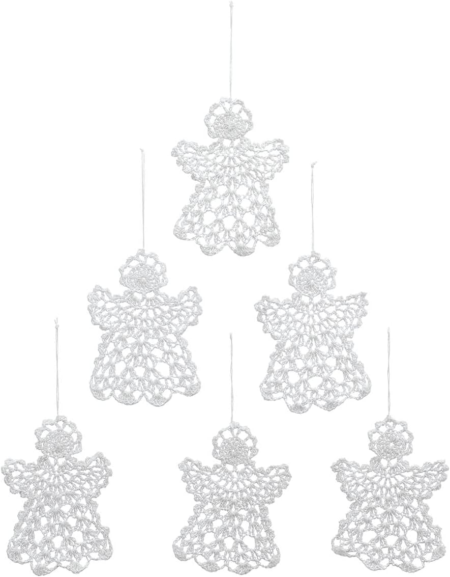 Amazon.com: Crocheted Angel Ornaments, Set of 6 : Home & Kitchen