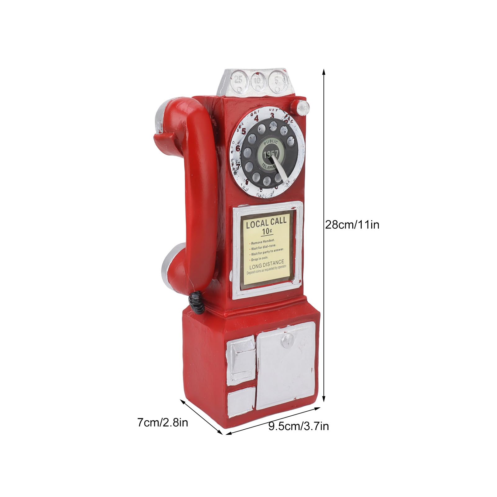 Antique Phone Prop UWEREBFM s - Creative Retro Telephone Decor Model ...