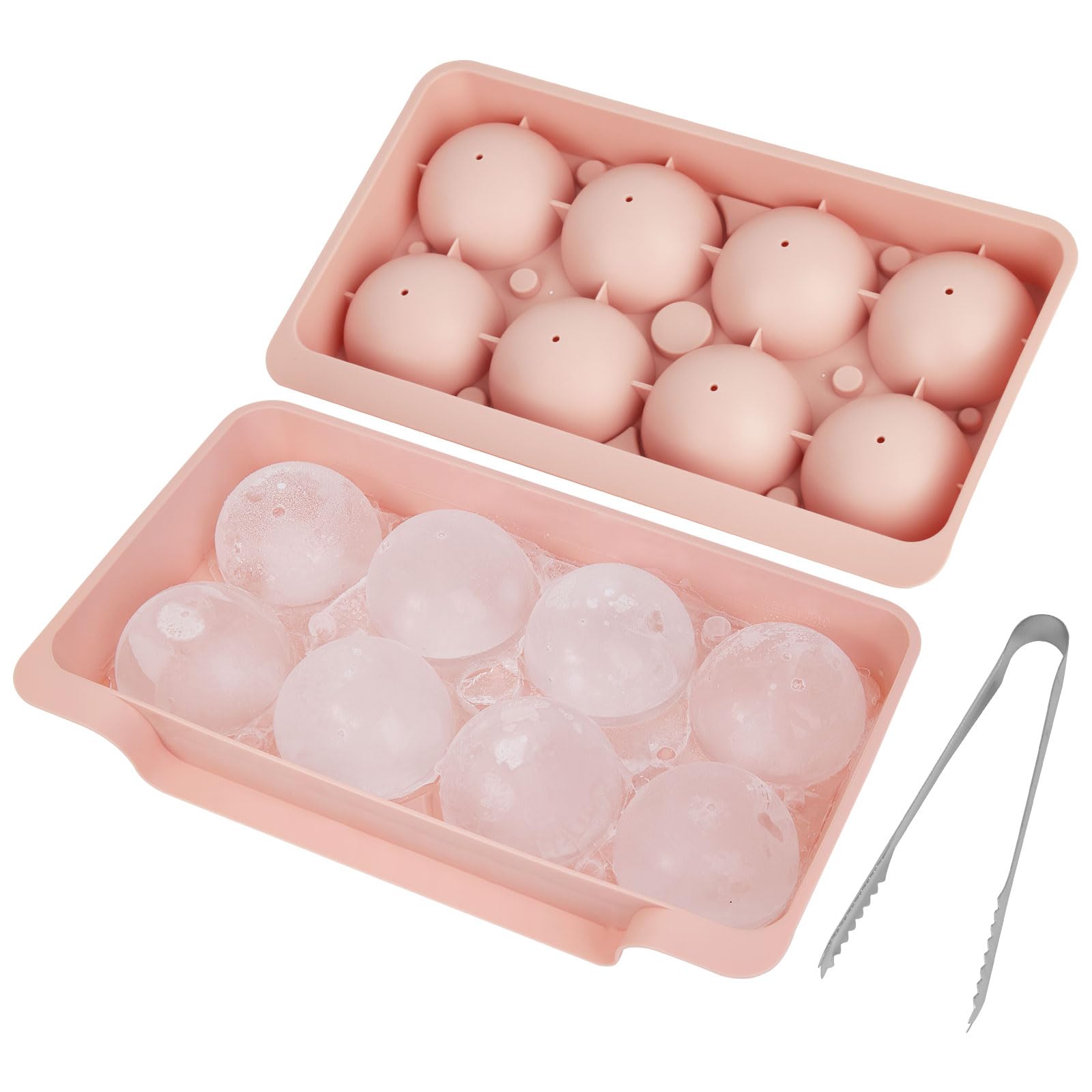 Amazon.com: Large Round Ice Cube Mold, 2.5 Inch Reusable Sphere Ice ...