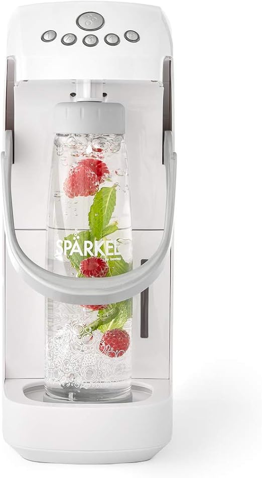SPARKEL Beverage System (White) - Sparkling Water and Soda Maker - A ...