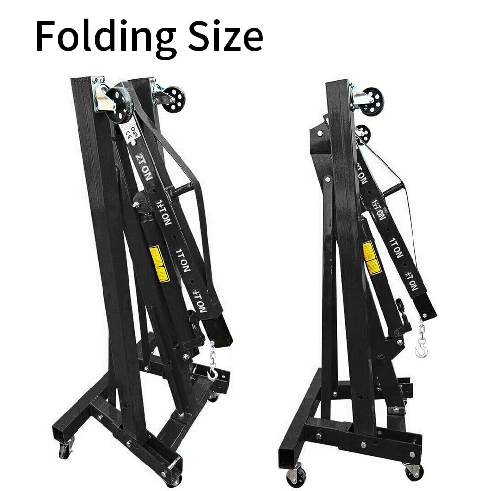 Car Lifts For Home Garage Engine Hoist 2 Ton Folding Hydraulic Cherry ...