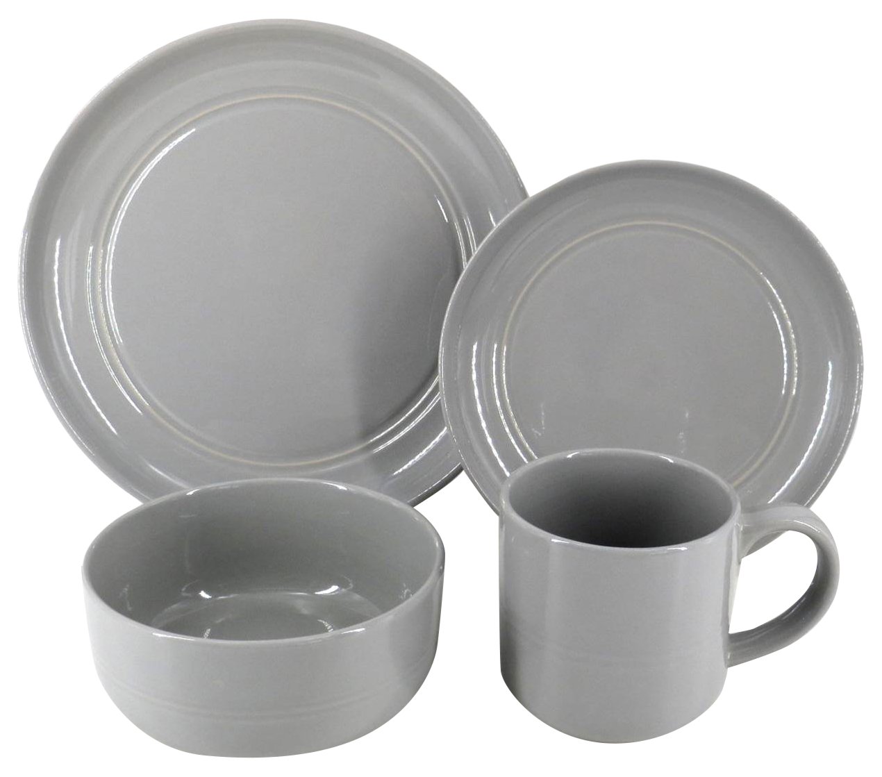 Amazon.com | Threshold Belmont 16-piece Dinnerware Set Green ...