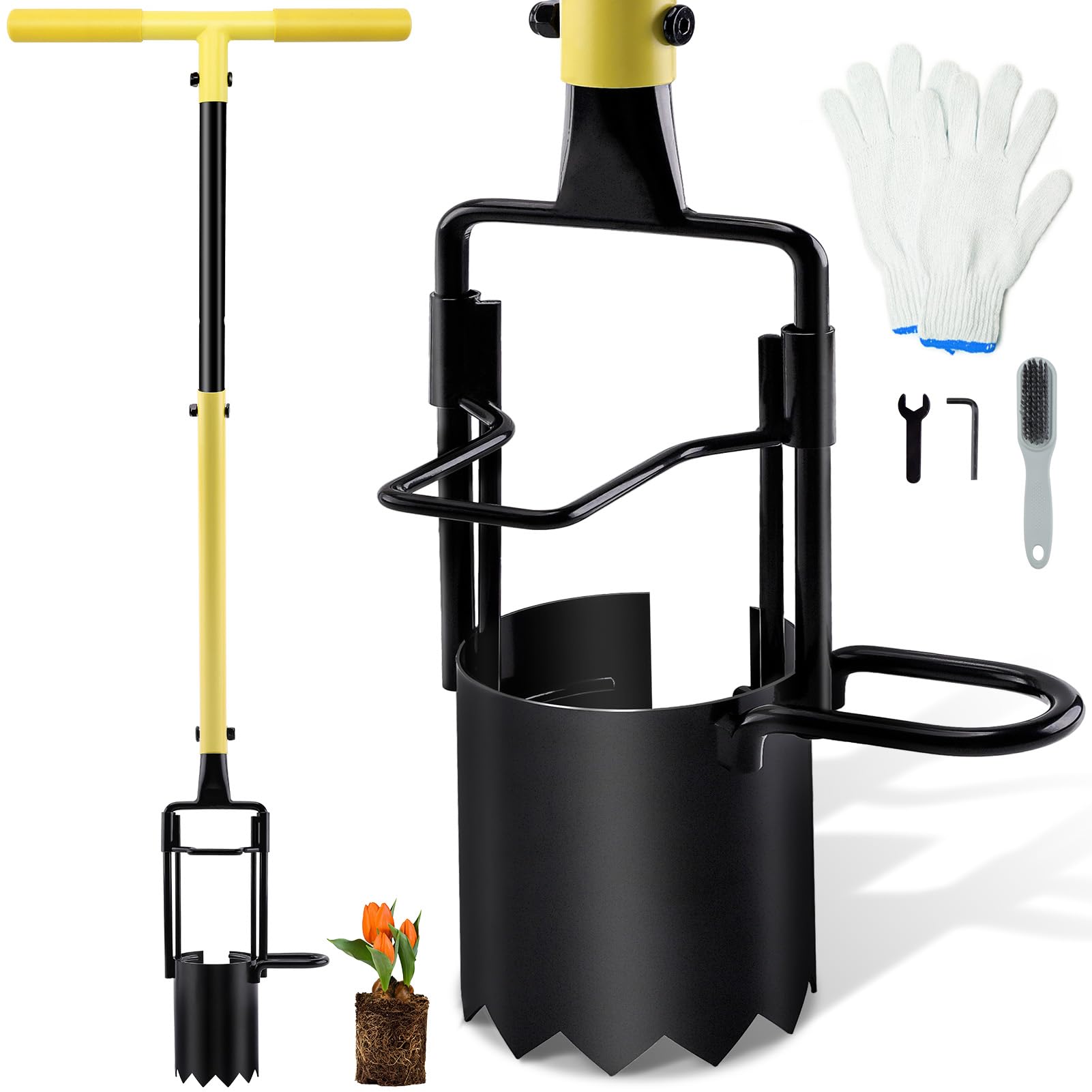 Amazon.com : Fabulas Bulb Planter Tool Long Handle, Plant Hole Digger ...