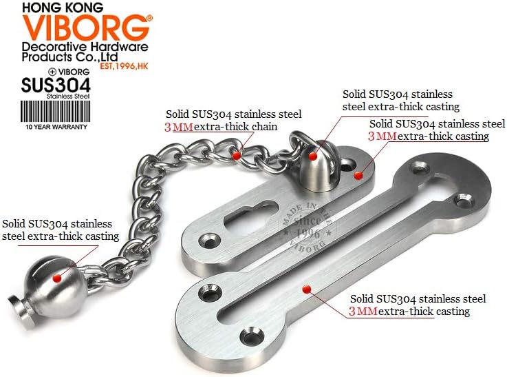 VIBORG Solid SUS304 Stainless Steel 3MM Extra-Thick Casting Heavy Duty ...