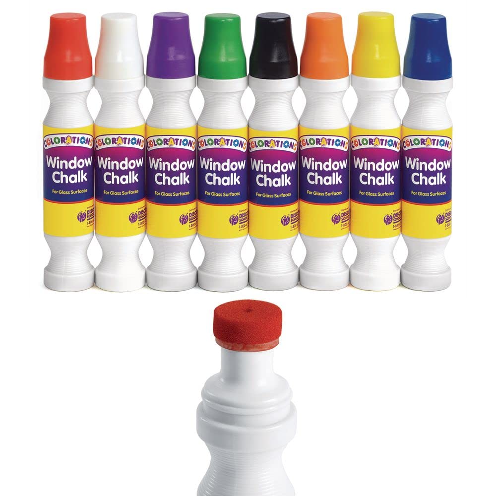 Colorations Window Chalk Set of 8 - Multicolour : Amazon.in