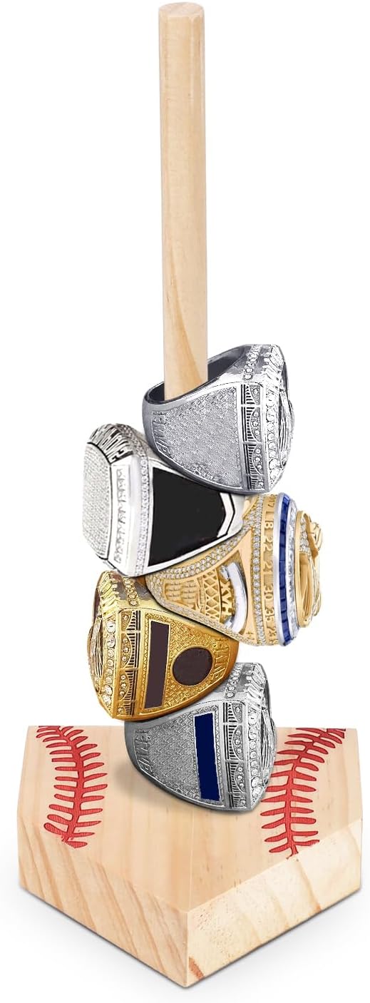Amazon.com: Wooden Baseball Softball Ring Display Holder, 10.63x3.94 ...