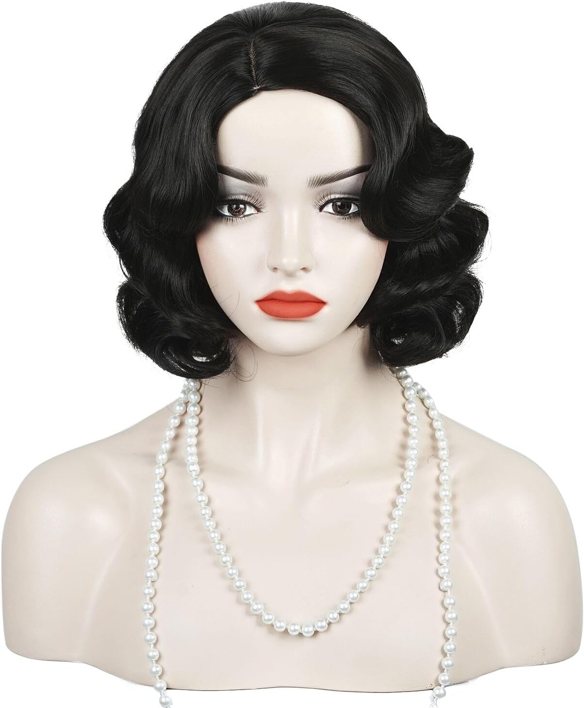 Amazon.com: Aicos1920s flapper wig with Headband Vintage Style Finger ...