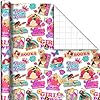 Amazon.com: Hallmark Disney Princess and Frozen Wrapping Paper with ...