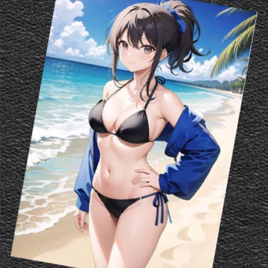 Amazon.co.jp: 黒水着 黒髪 女子高生 ポスター jkさん ACGカード ACGセクシーカード : ファッション