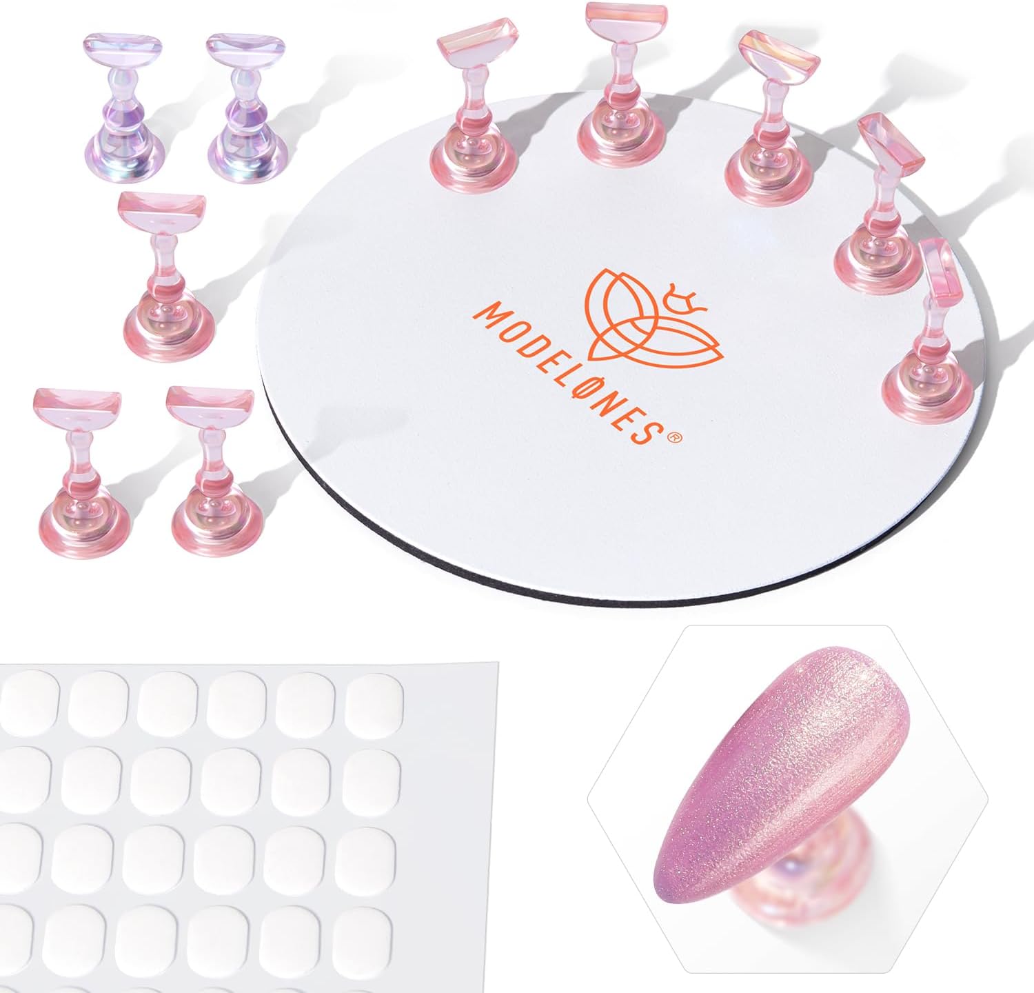 modelones Nail Stand Set, Magnetic Nail Stands for Press ons False Nail ...