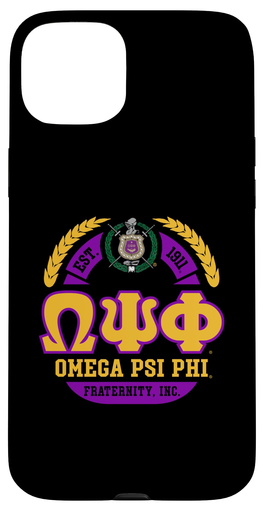 Snapklik.com : iPhone 15 Plus Omega Psi Phi Fraternity Paraphernalia