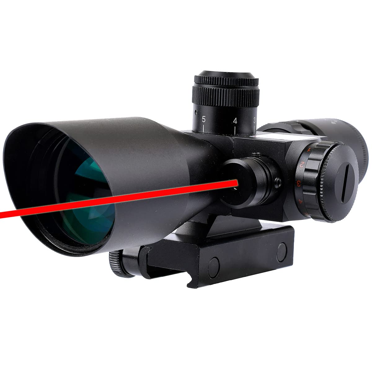 Buy WIPBOTEN Compact Optics Acog Combo Red Laser Green Dot Illuminated ...