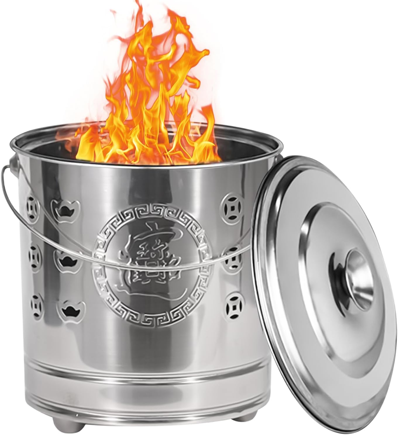 Amazon.com : Burn Barrel – Portable Fire Barrel with Stainless Steel ...