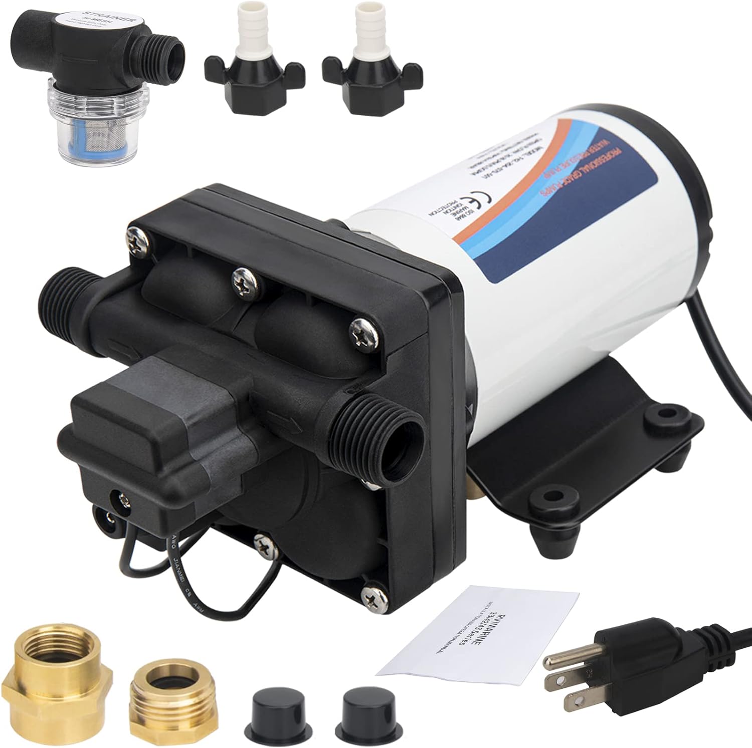 Water Booster AC Pressure Pump 110V, Self Priming Pump 5.5 Gpm 70 Psi ...