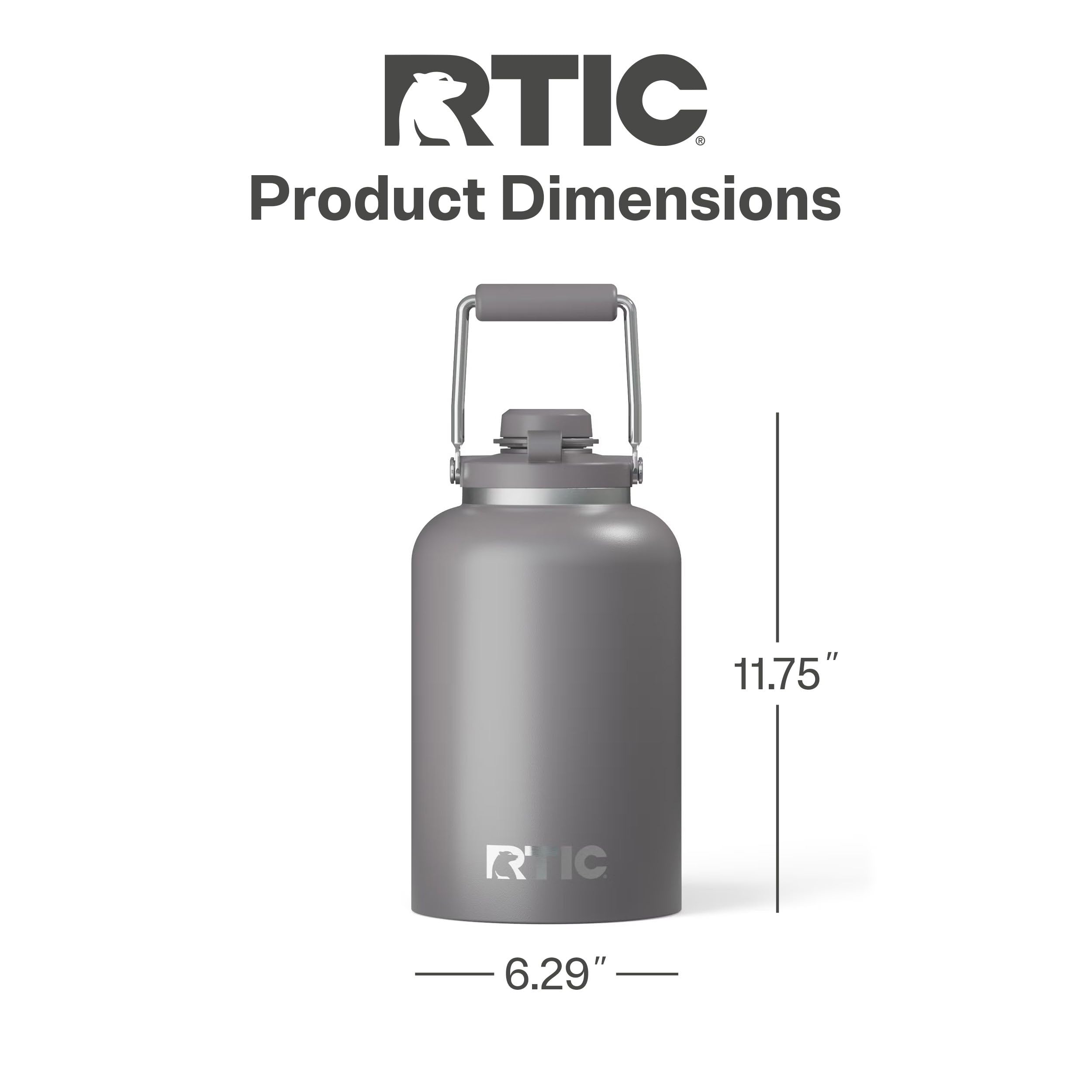 Snapklik.com : RTIC 1 Gallon Outback Jug, Stainless Steel, Insulated ...