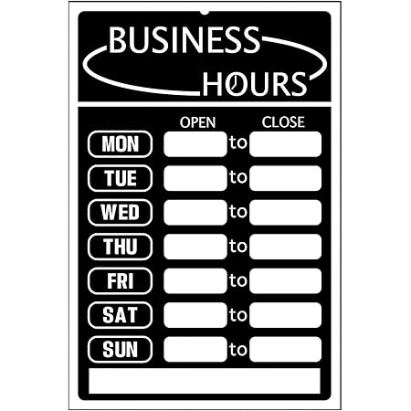 Amazon.com : Open Signs, Business Hours Sign Kit - Bright Red and Black ...
