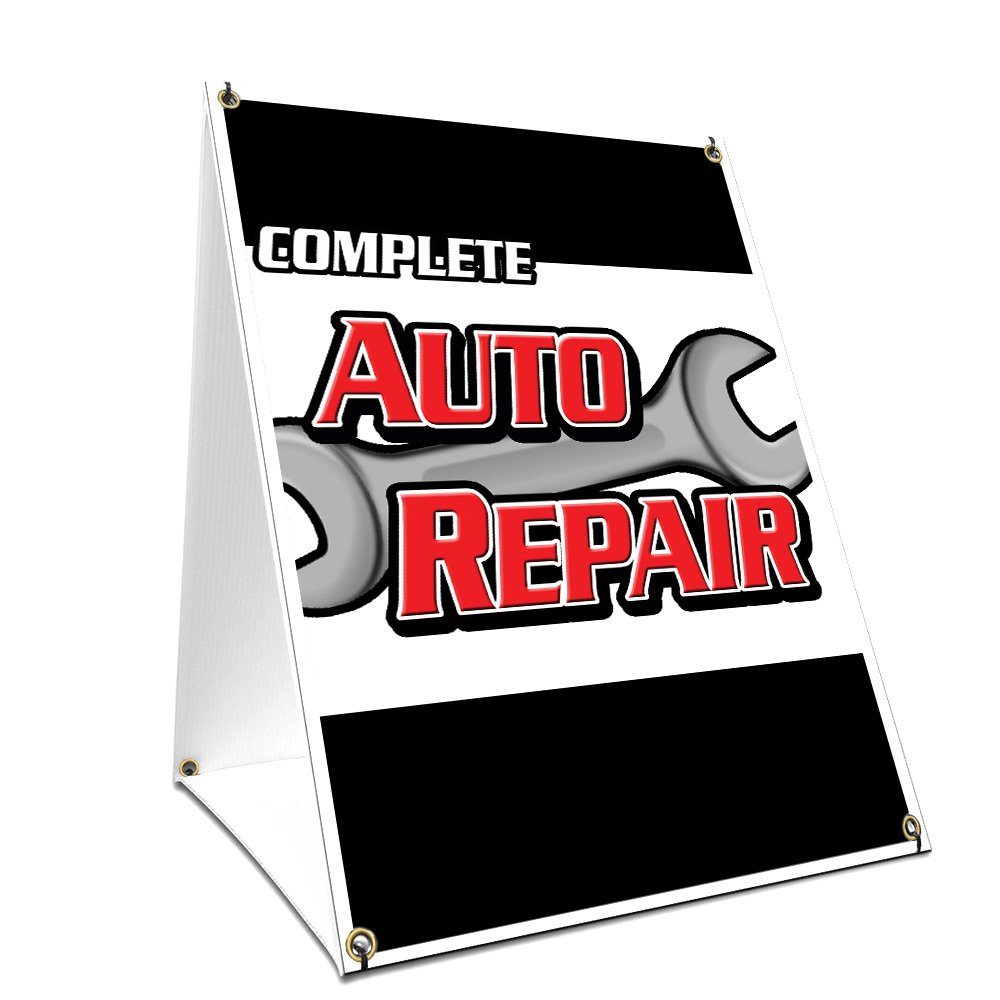 Amazon.com : A-Frame Sidewalk Complete Auto Repair Sign with Graphics ...