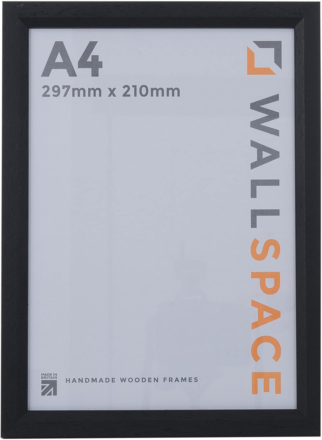 Wall Space A4 Bevelled Black Picture Frame | Black A4 Photo Frame ...