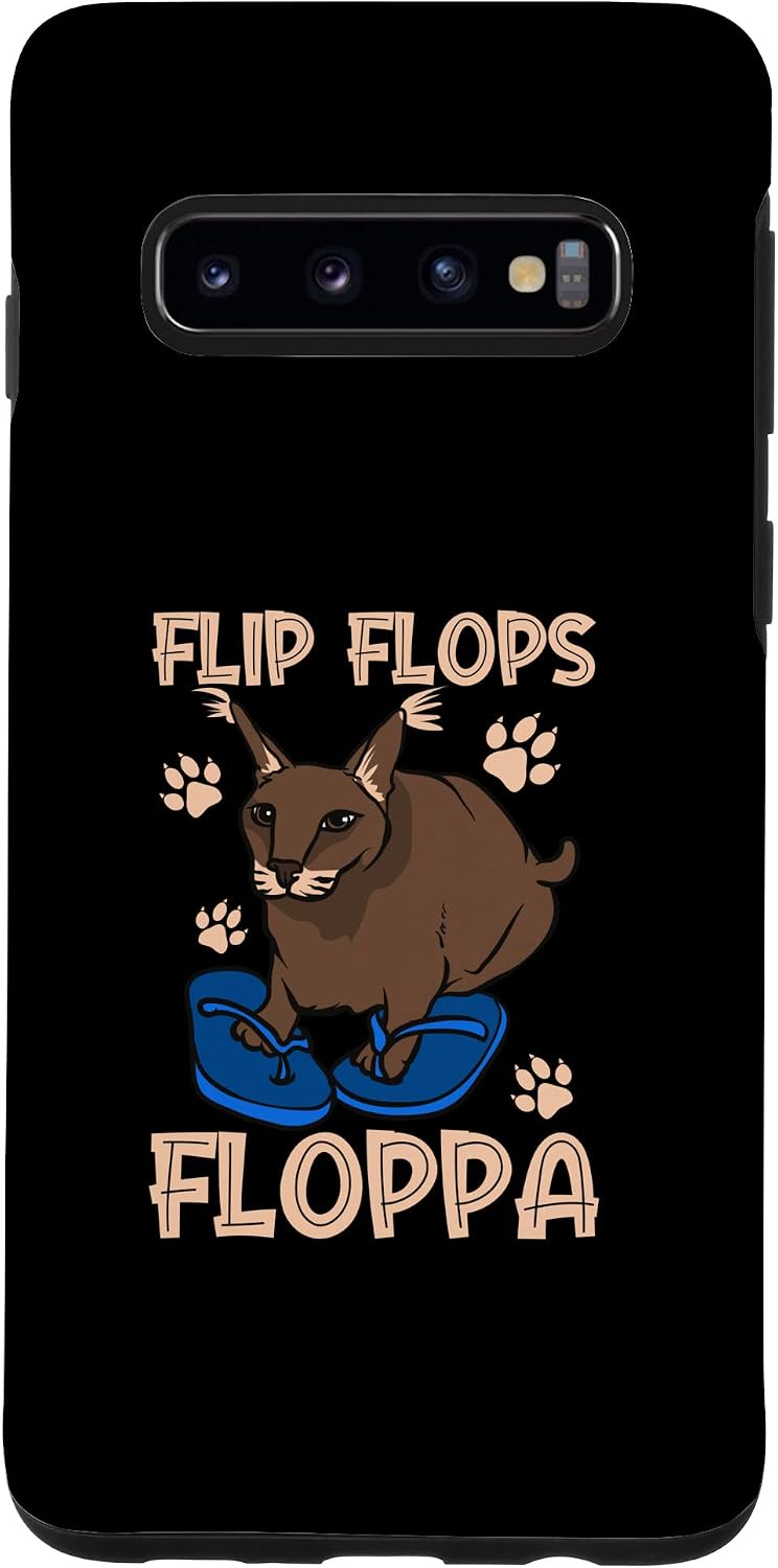Amazon.com: Galaxy S10 Big Floppa Caracal Cat Meme Flip Flop Floppa ...