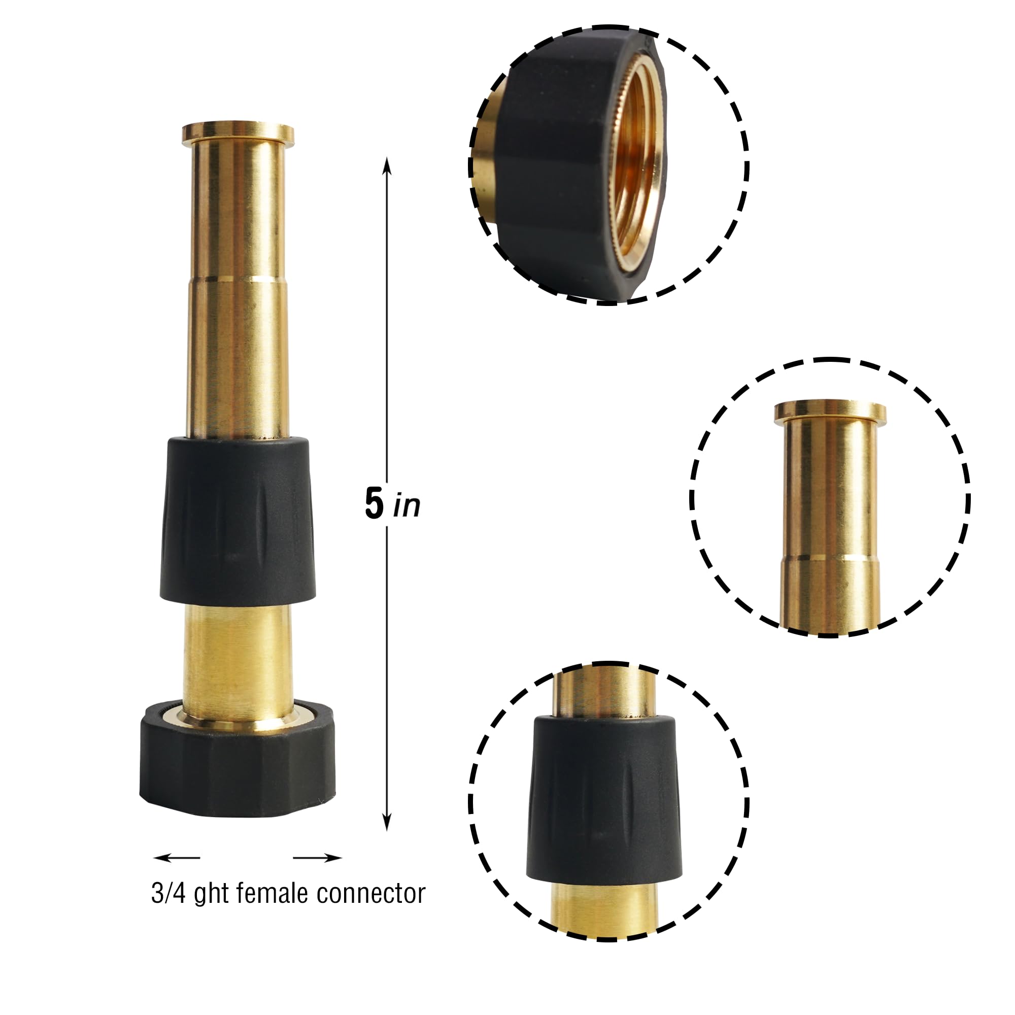 Snapklik.com : 2 Pcs 5" Heavy Duty Brass Nozzles, Brass Jet Sweeper ...