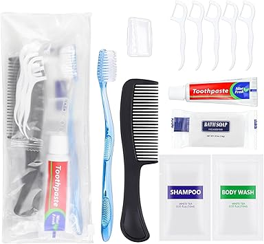 Amazon.com : 100 Set Personal Hygiene Kit, Disposable Toothbrushes with ...