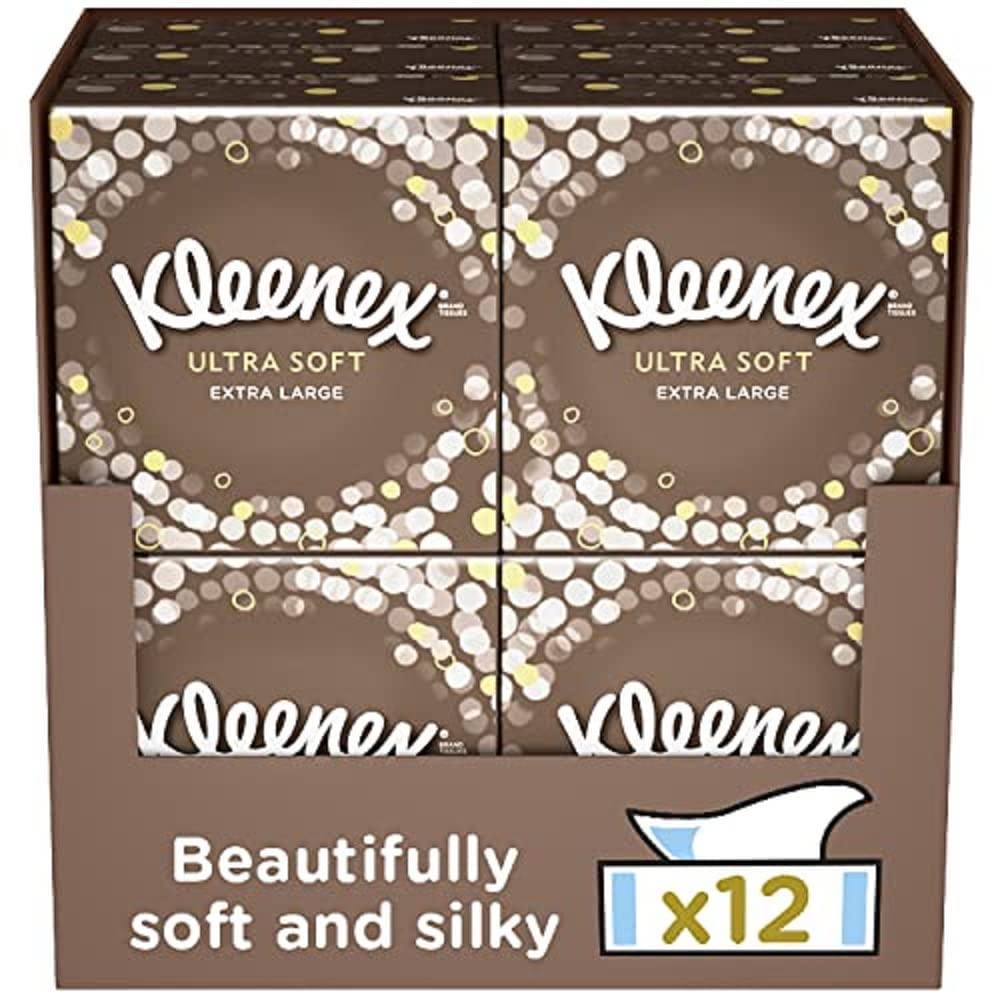 Buy Kleenex Ultra Soft Extra Large Facial Tissues - Multipack of 12 ...