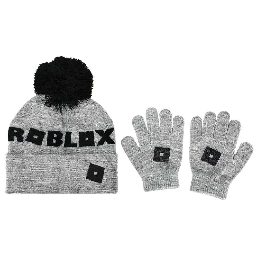 Amazon.com: Roblox Knit Cuff Hat and Glove Set OSFA: Clothing, Shoes ...