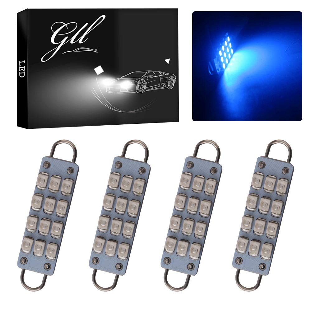 LED Car Bulbs 4-Pack 44mm Festoon LED Bulbs - 12 SMD White Interior ...